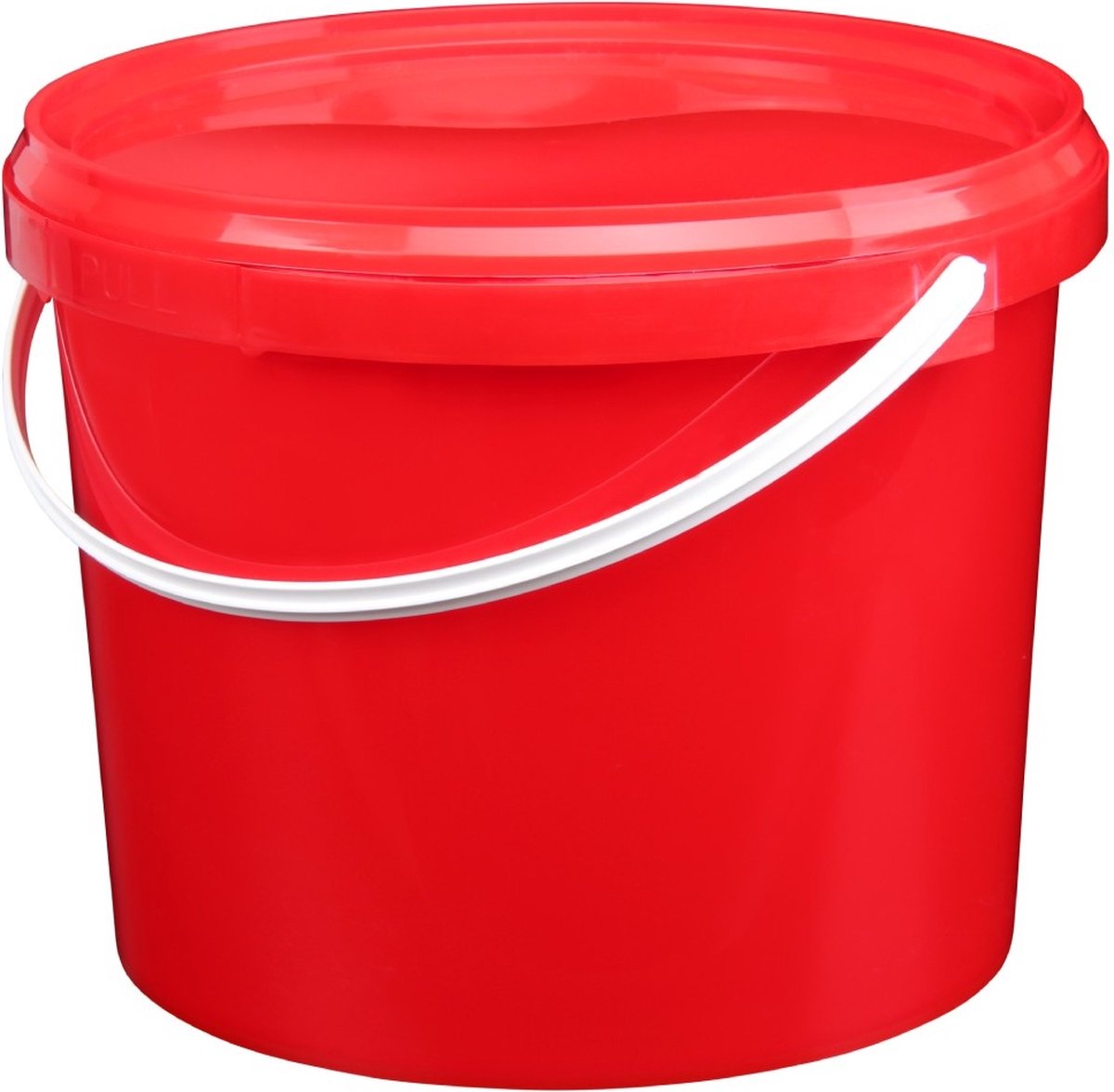 Emmer met deksel - 5 liter - rond - rood | bol.com
