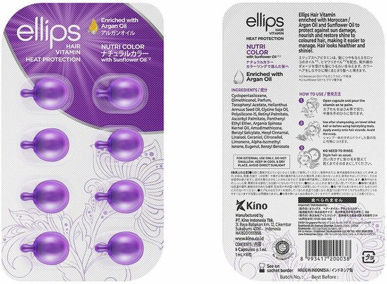 Vitamins Ellips Nutri Color Tablets Thermoprotective Argan Oil | bol