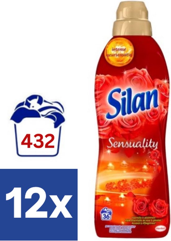 Silan Wasverzachter Sensuality - 12 x 900 ml (432 wasbeurten) | bol