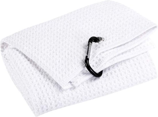 Microfiber Golf handdoek - Plus handige haak - Wit - Snel drogend ...