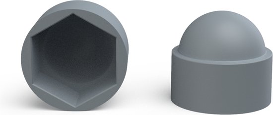 (12 STUKS) M20 AFDEKKAP GRIJS (RONDE VORM) VOOR VOOR ZESKANT BOUT OF ...