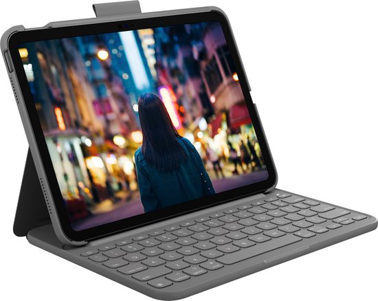 Logitech Slim Folio Grijs Bluetooth QWERTZ Zwitsers | bol