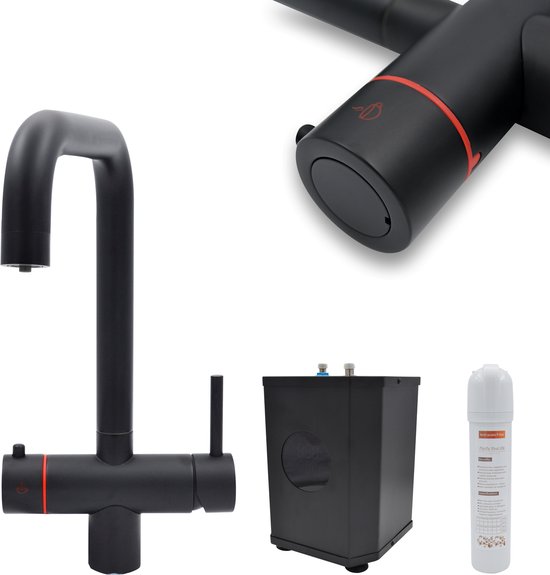 Watura - Exclusief met 3 jaar garantie - 4 in 1 - Koud, warm, gefilterd ...