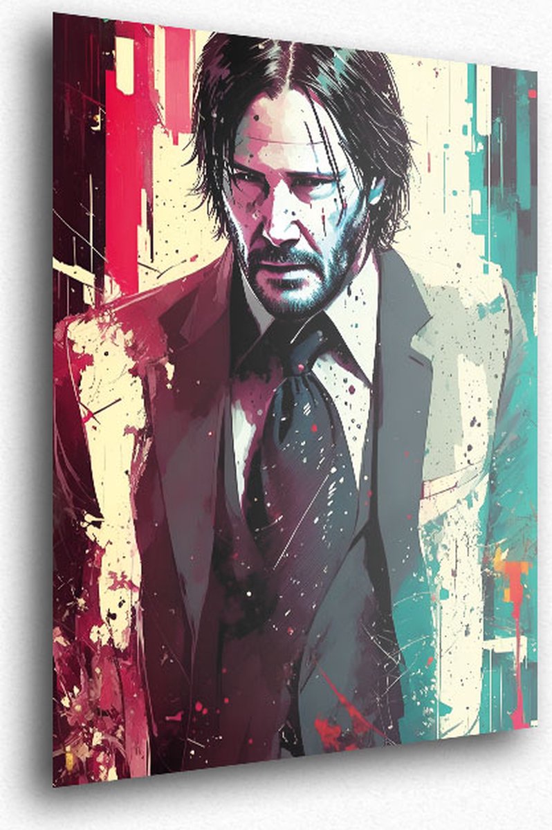 John Wick Stance - Luxe Metalen Wall Art 90 / 64 cm. | bol.com