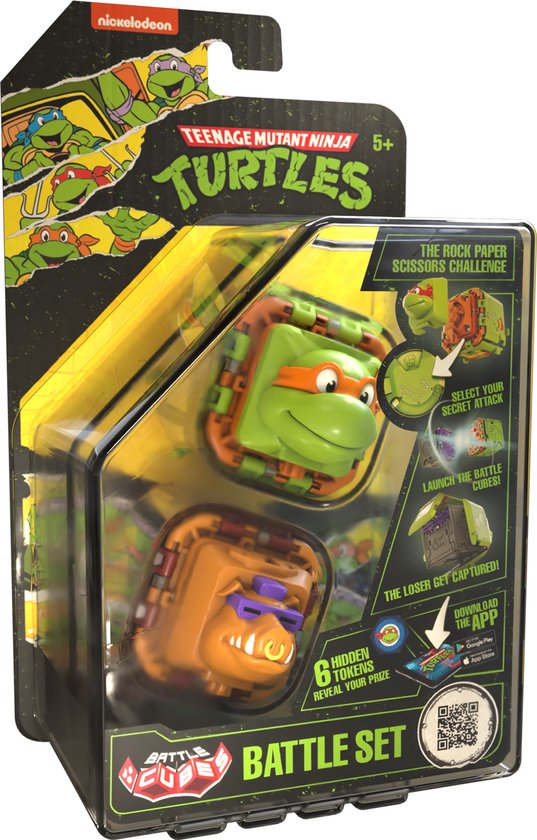 TMNT Battle Cube - Mikey VS Bebop - Battle Fidget Set | bol