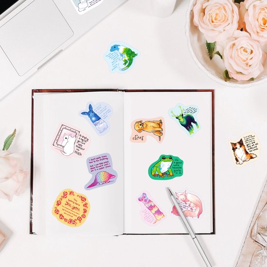 50 stuk helende tekst Cartoon stickers voor kinderen en volwassenen ...