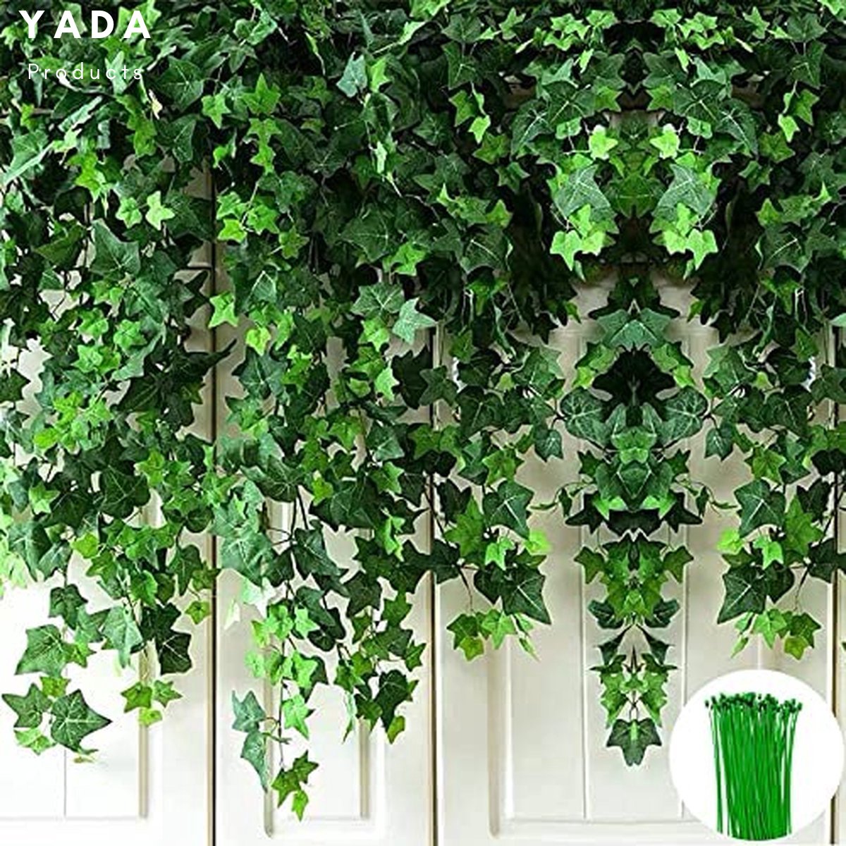 12x 220cm kunstmatige klimop - Klimop slinger - kunsthaag - Klimop rek ...