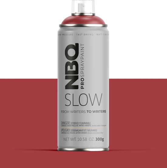 NBQ Slow - Spuitbus verf - 400ml - Matte afwerking - Hoge druk - ROJO ...