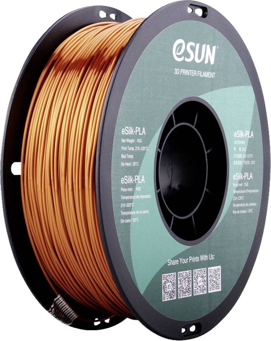 ESUN ePLA-Silk Copper Filament PLA kunststof 1.75 mm 1 kg Koper ...