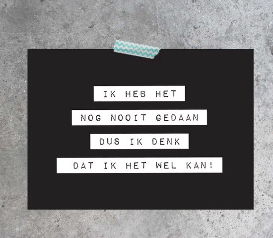 Woonkaart Ik heb het nog nooit gedaan maar ik denk dat ik het wel kan ...