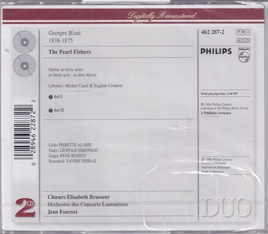 Bizet: The Pearl Fishers (Les Pêcheurs De Perles), Pierrette Alarie ...