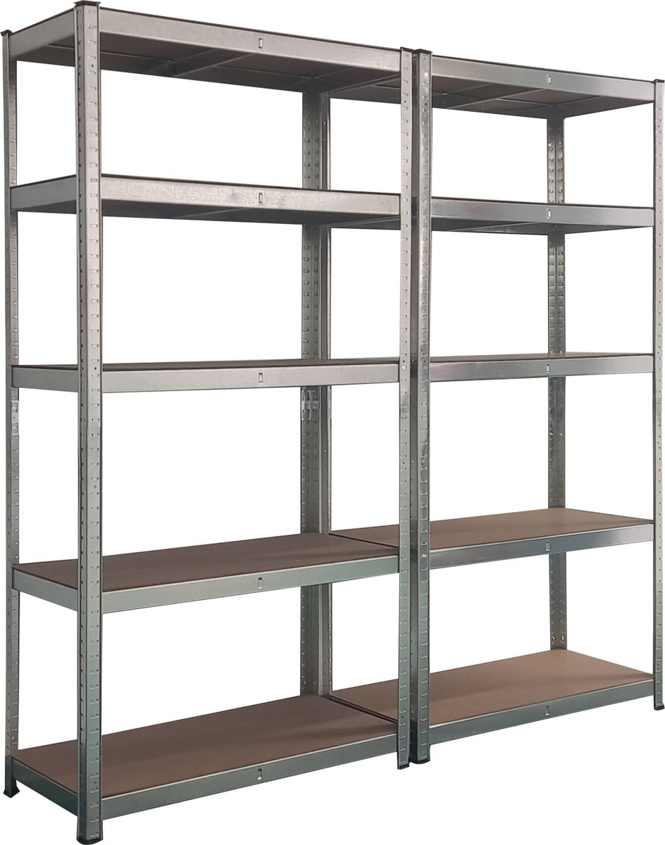 2x Profeco heavy duty opbergrek 180x90 cm - Stellingkast 10 planks x ...