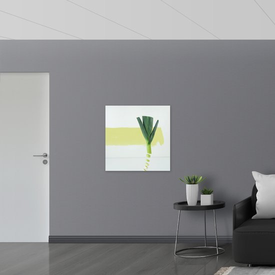 Hout - Plant - Prei - Eten - Groente - Groen - 80x80 cm - 9 mm dik ...