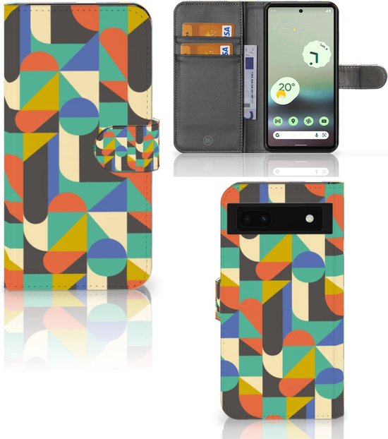 GSM Hoesje Google Pixel 6A Bookcase Funky Retro | bol