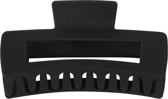 Haarklem mat zwart - hairclip - 10.3cm groot | bol