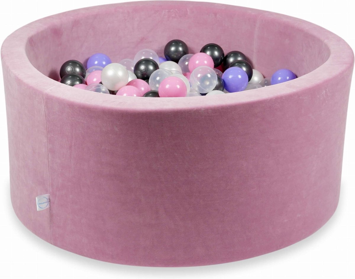 Ballenbak - roze, multicolour - 500 ballen - rond - 90x40cm | bol.com