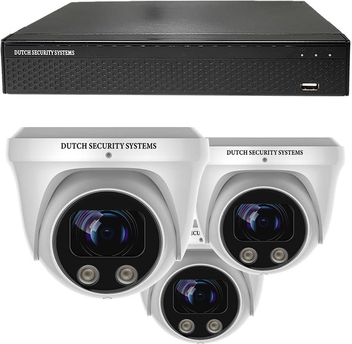 Draadloze Beveiligingscamera Set - 3x PRO Dome Camera - QHD 2K - Sony ...