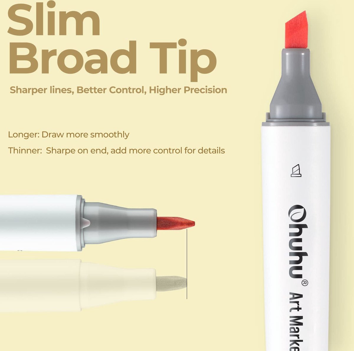 Ohuhu - Kaala Alcohol based Art markers - Slim Broad & Fine - set van ...