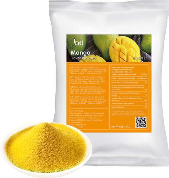 Bubble Tea Powder | Milk Shake Powder | JENI Mango Flavor Powder - 1Kg ...