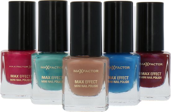 Max Factor Set 21 Mini Nagellak - 5 x 4,5 ml (set van 5) | bol.com