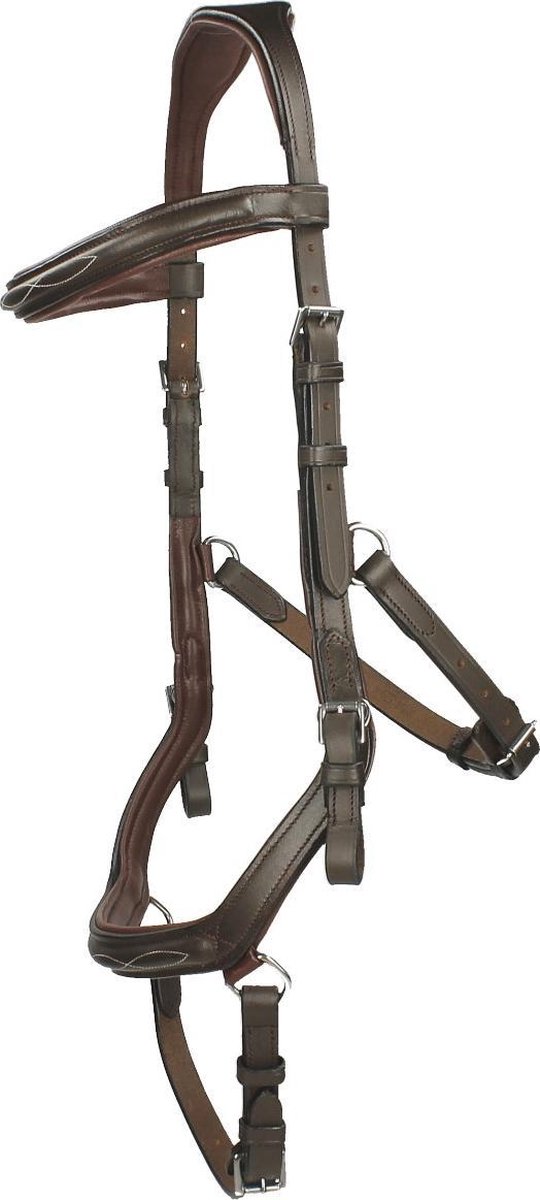 Rambo Micklem hoofdstel Deluxe Competition - maat Cob - dark havanna ...