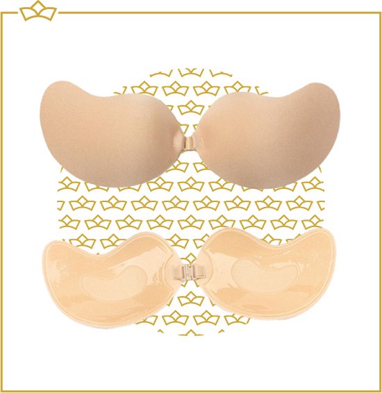 ATTREZZO® Premium Strapless Plak BH Beige - Cup D - met voorsluiting | bol