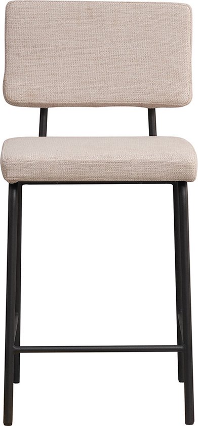 Bronx71® Scandinavische barkruk Espen beige gerecyclede stof 64-77 cm ...
