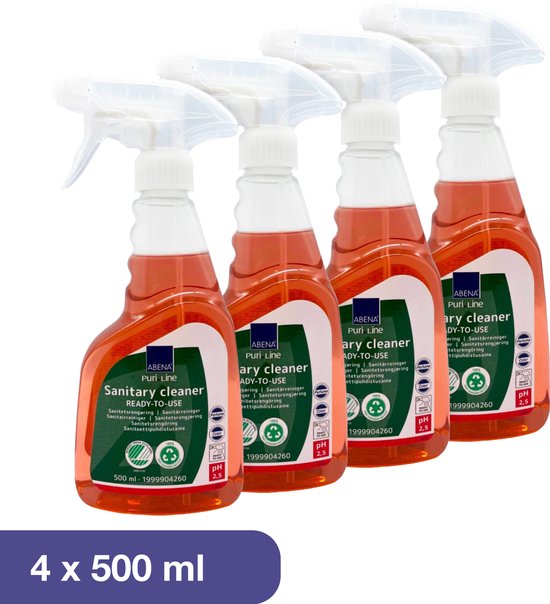 ABENA Ecologische Sanitairreiniger - Voordeelverpakking 4x 500ml - WC ...