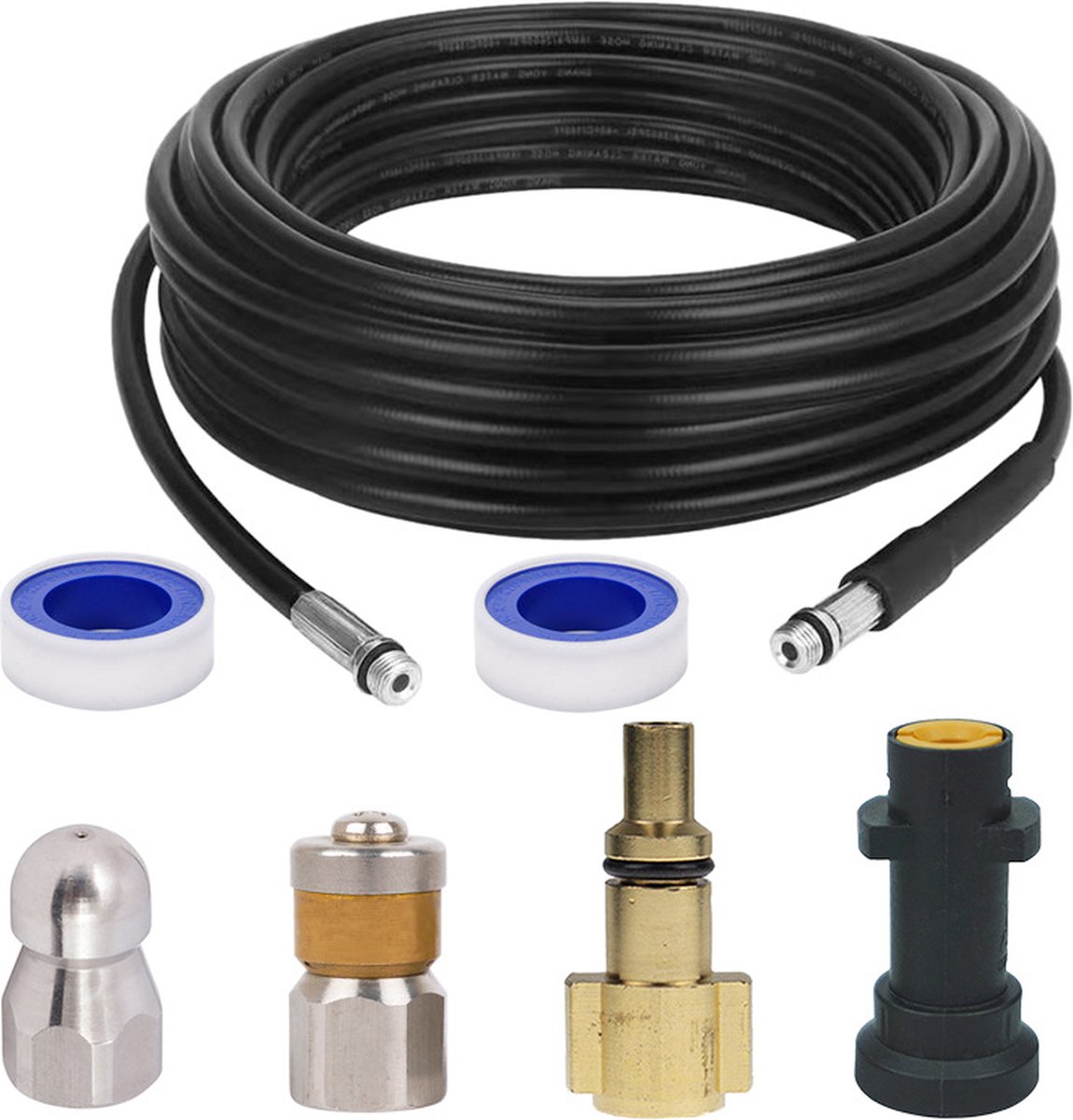 Kit de nettoyage de canalisations - Tuyau d'égout pour nettoyeurs haute pression Kärcher K2, K3 ...