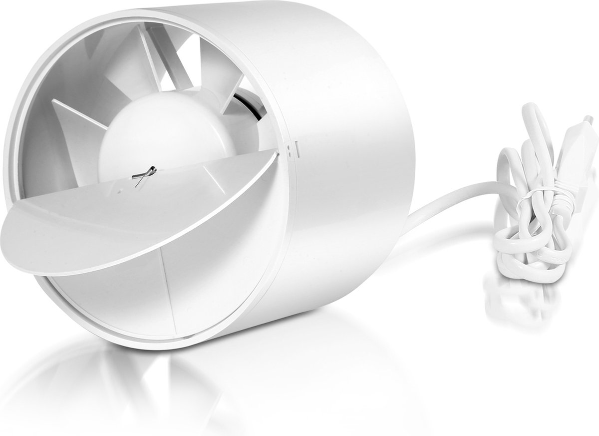 Buisventilator met backstas flap -systeemuitlaatlucht 100 mm | bol.com