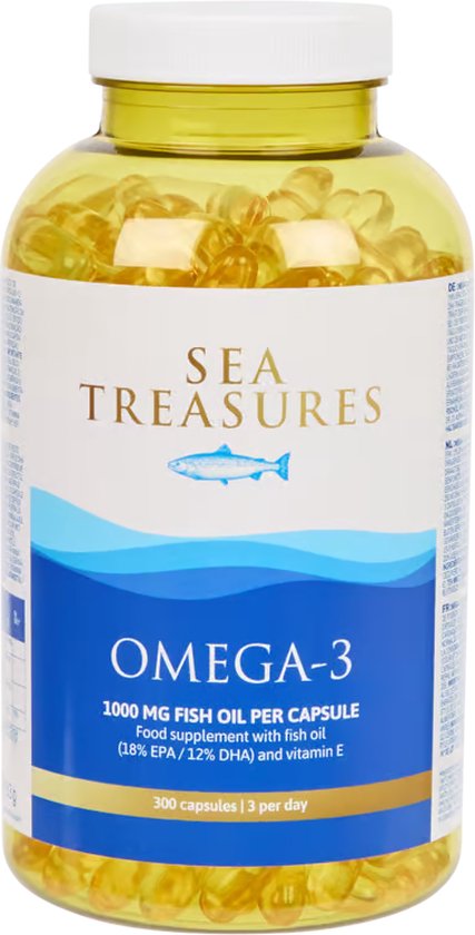 omega 3 - vis olie - 18% EPA / 12% DHA - 300 capsules | bol