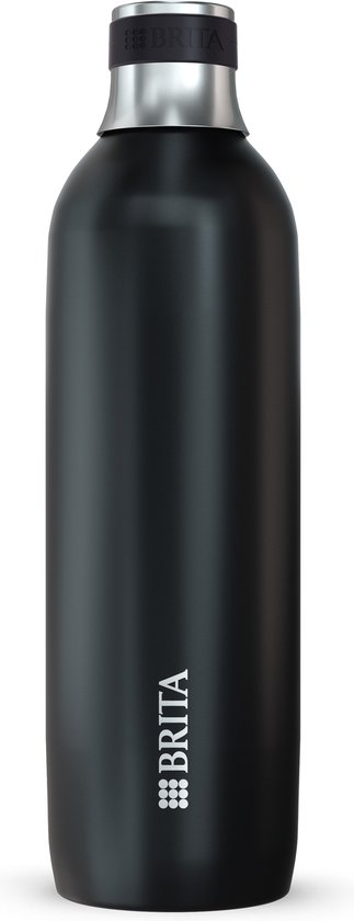 BRITA sodaTRIOgrote thermofles RVS - Zwart - RVS fles zwart (1L) voor ...