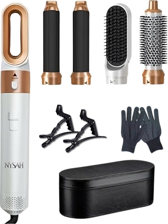 Nysah® Airstyler Krultang 5 in 1 fohnborstel-Multistyler- Hairwrap ...