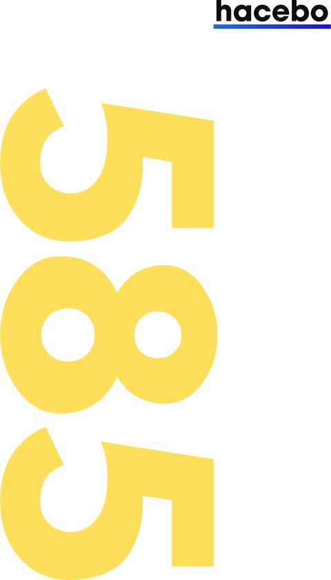 Cijfer Sticker - Geel - 9CM - Container sticker - 1 Stuks - 585 | bol