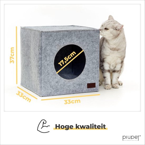Kattenbed voor IKEA Kallax Expedit Planken - Grijs - Met Kussen ...
