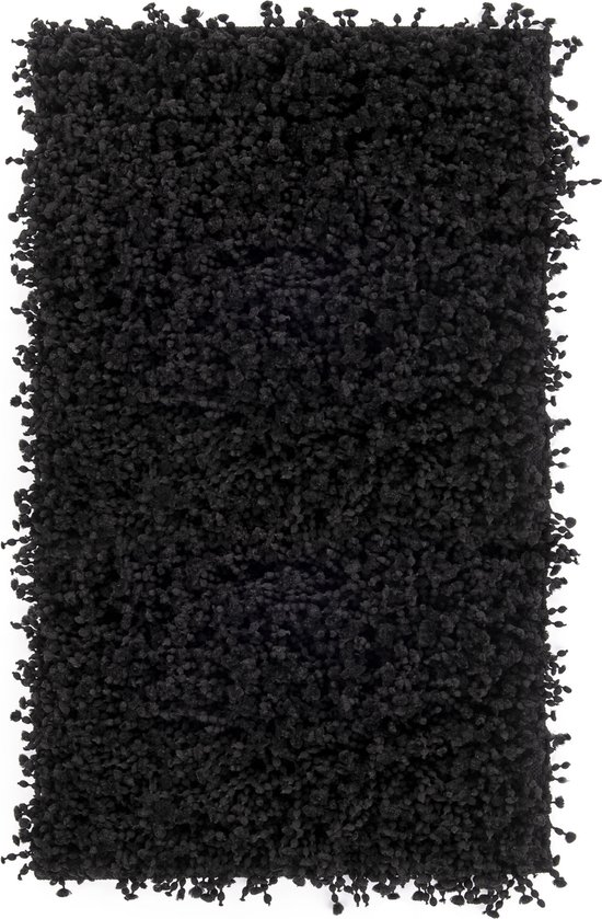 Premium badmat hoogpolig Ciska zwart - 70x120 - superzacht en ...