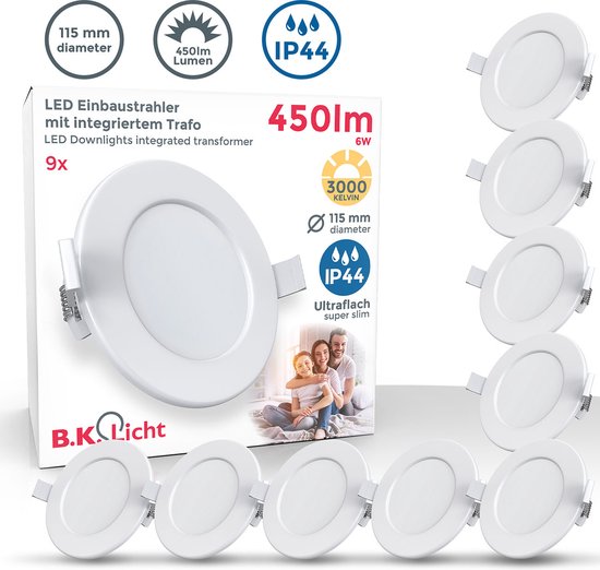B.K.Licht - LED Inbouwspots - set van 10 - 3.000K - 400Lm - kantelbaar ...
