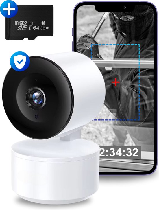 HB Beveiligingscamera 2K HD WiFi - Beveiligingscamera binnen - Security ...