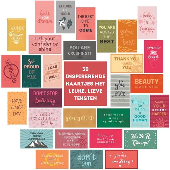Positieve Quotes Kaartjes - Mini Kaartjes Leuke Uitspraken ...