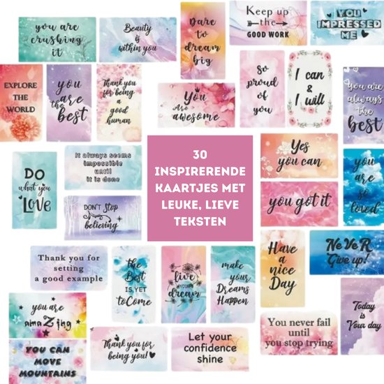 Positieve Quotes Kaartjes - Mini Kaartjes Leuke Uitspraken ...