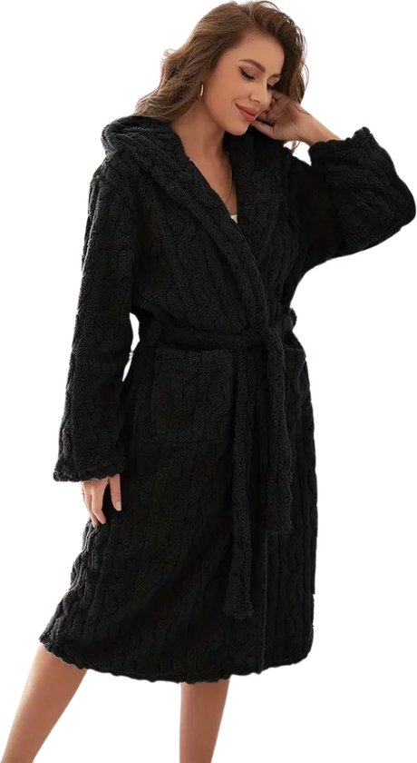 Livano Badjas Dames - Fleece - Katoen - Badstof - Sauna - Hamam - Wafel ...