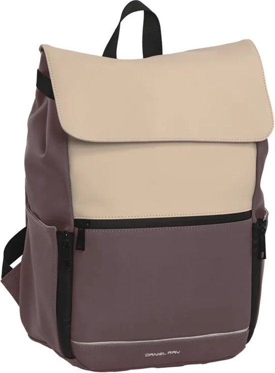 Daniel Ray Tacoma Laptop Rugzak Waterproof - 14 inch - Oudpaars / Kaki ...