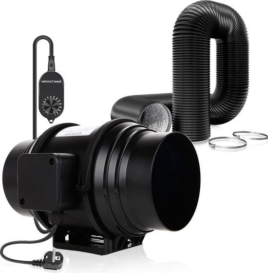 Badkamer Ventilator Regelbare Buisventilator 100mm Met 3 Meter Slang ...