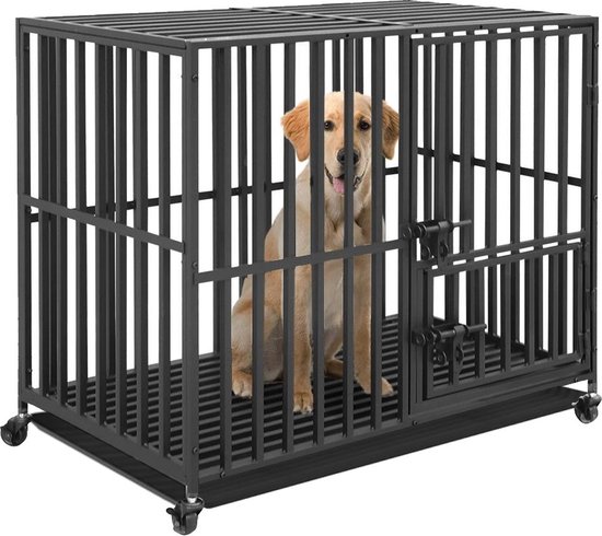 Tumex - Hondenbench - Metalen Hondenkooi - Bench Voor Honden - Met 4 ...