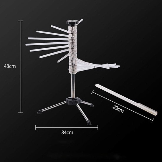 Pasta Drying Stand - Foldable Rack for Easy Storage with 16 Arms ...