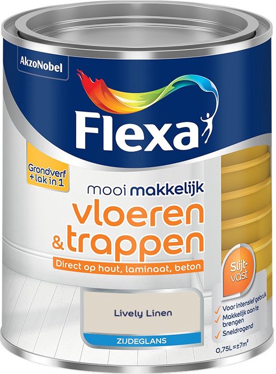 Flexa - Mooi Makkelijk Vloeren & Trappen Zijdeglans - Lively Linen ...