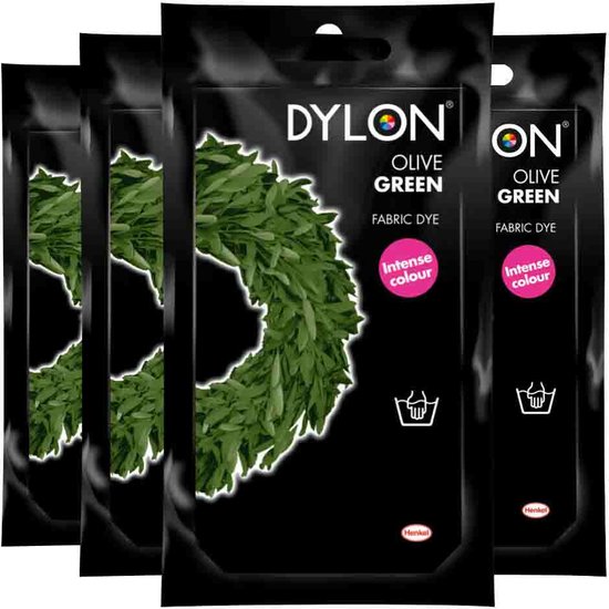 Dylon Textielverf Olive Green - 4x Handwas Verf 50 gr | bol