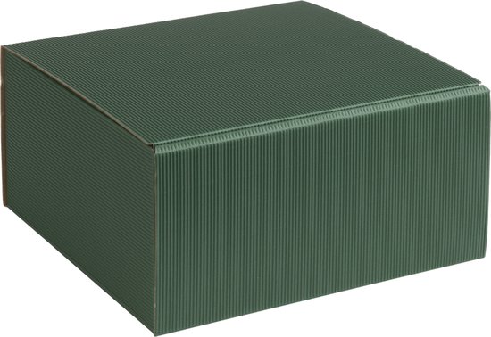 Geschenkdoos ribbelkarton 25x24x12cm DONKERGROEN (35 stuks) | bol