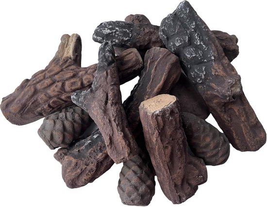 Gasgestookte nep brandhout keramische houtstammen voor open haard - 10 ...