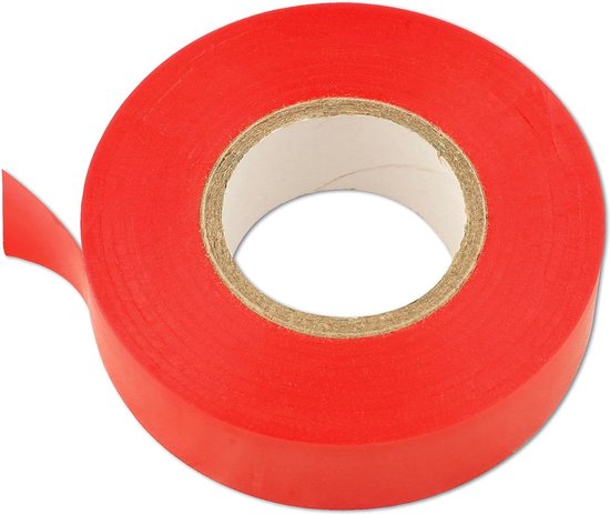 19 x 20m Rode PVC Isolatietape - Pak van 10 | bol